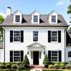 45 Best White Exterior Homes With Black Trim Simple But Stylish