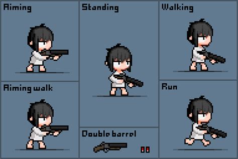 Double Barrel Sprite R AnimatedPixelArt