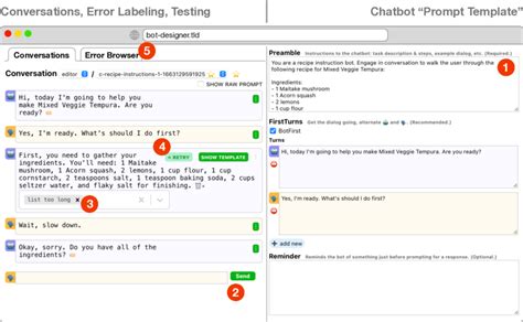 Botdesigner Main User Interface Right Pane The Prompt Template Download Scientific Diagram