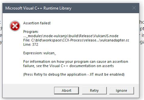 how to fix microsoft visual c runtime library error in windows 10