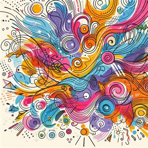 Scribble Background Premium Ai Generated Image