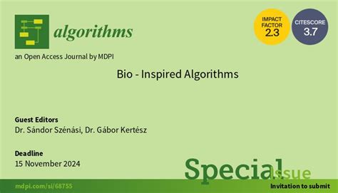 Algorithms Mdpi On Linkedin Specialissue Deadline