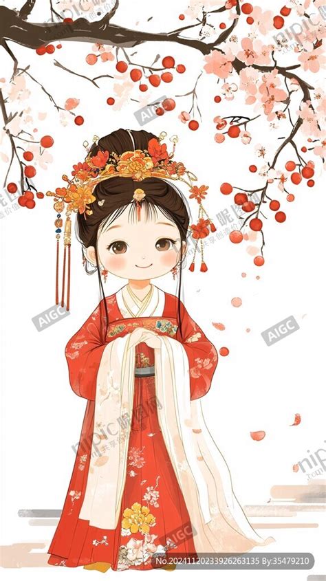 Ai创作图古风汉服q版女孩过年 汉服女孩插画 插画汉服女孩 插画汉服女生 西梅卡通汉服女孩 卡通汉服女孩 古装报喜人物 穿汉服卡通女孩 汉服卡通小女孩 汉服卡通女孩 汉服q版 卡通古装新娘