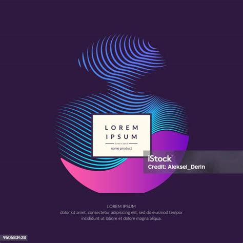 파도와 동적 라인 향수 병입니다 광고 및 판매 향수에 대 한 밝은 현대 포스터 냄새 맡기에 대한 스톡 벡터 아트 및 기타 이미지 냄새 맡기 향기로운 향수 미용 위생