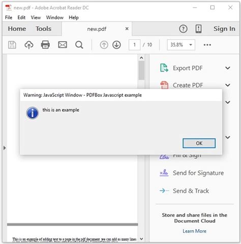 Adding Javascript To Pdf Files