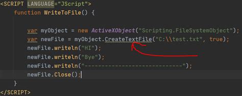 Unresolved Function Createtextfile Rlearnjavascript