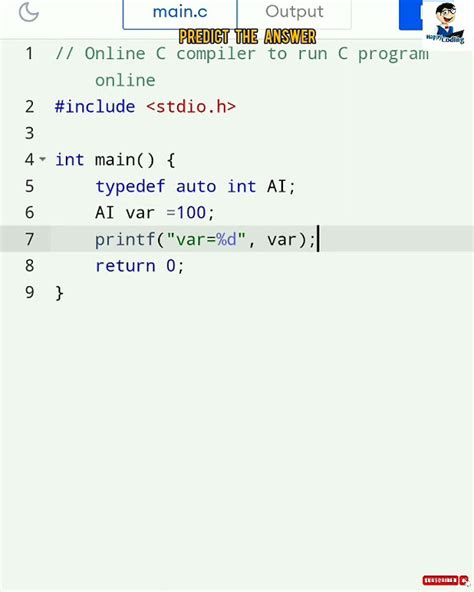 predict the answer for above program using c coding happycoding cprogramminglanguage