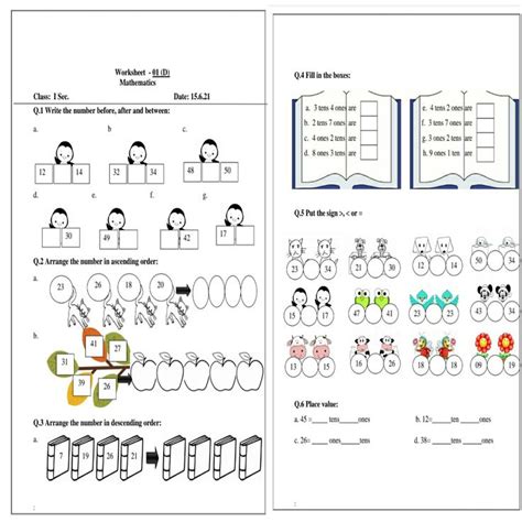 Class 1 Maths Worksheet Class 1 Maths Math Questions Math Worksheet