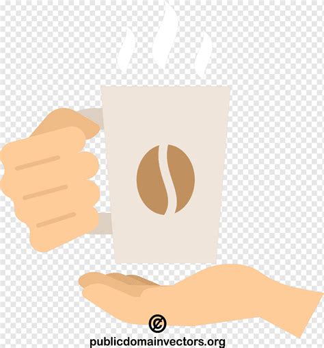 커피 한 잔을 들고 있는 손 Png Pngwing
