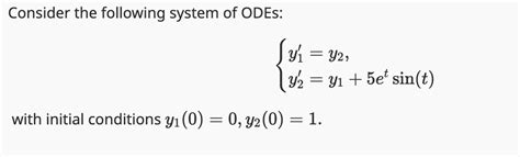 solved consider the following system of odes