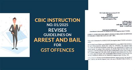 Cbic Revises Guidelines On Gst Offences Through Instruction No 01 2025