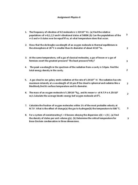Assignment Physics Ii Pdf