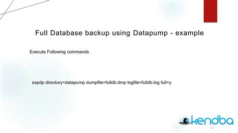 logical backup of oracle datapump detailed pptx