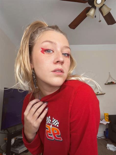 Lightning Mcqueen Costume Make Up Lightning Mcqueen Costume Costume Makeup Makeup Looks