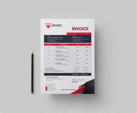 Security Invoice Free Proforma Invoice Template For Excel