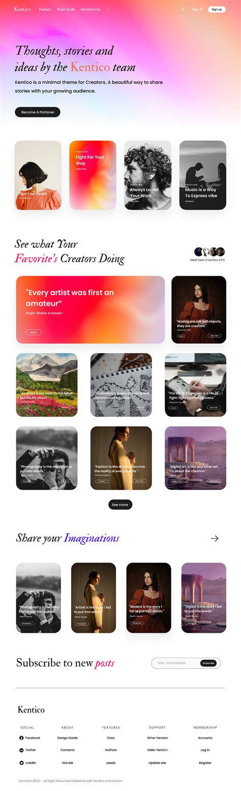Kentico Landing Page Ui On Behance
