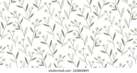 Minimalist Floral Pattern Design Background Wallpaper Stock Vector Royalty Free 2258830895
