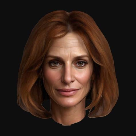 A Realistic Portrait Of Julia Roberts Clean Geometry Hard Surface