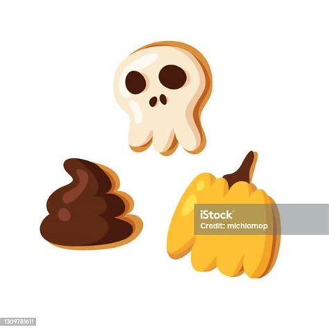 손으로 그린 할로윈 일러스트 쿠키 창조적 인 만화 스타일 예술 작품 파티를위한 실제 벡터 그리기 음식과 음료 예술적 고립 된