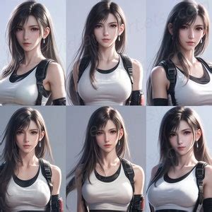 Tifa Lockhart Portrait Art Set 2 Etsy Tifa Lockhart Portrait Art Set 2 Etsy