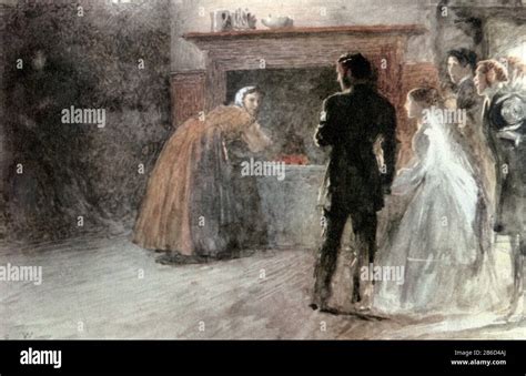 Jane Eyre And Edward Rochester Are Met By Mrs Fairfax As They Arrive At