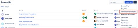 View Performance Insights For Automation Rules Automation For Jira Cloud And Data Center