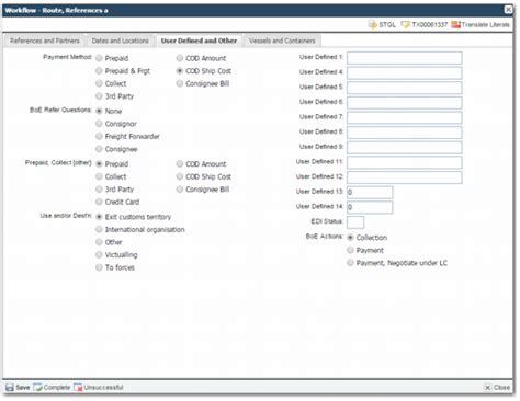 User Defined And Other Tab User Defined And Other Tab