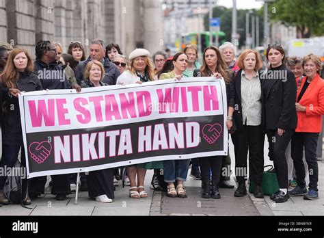 Supporters Of Nikita Hand Outside The Court Of Appeal In Dublin Where