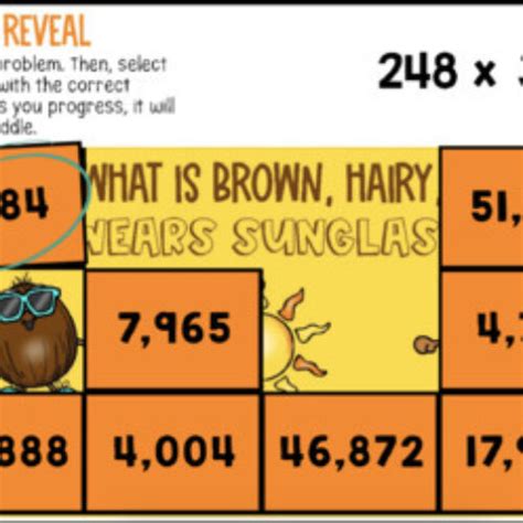 multi digit multiplication large numbers multiplication riddle reveal boom classful