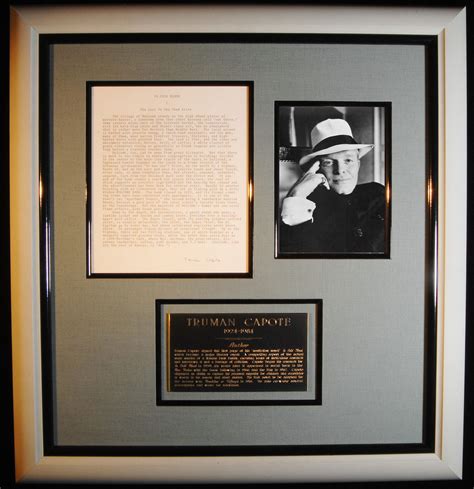 Truman Capote Signed Typescript Page From In Cold Blood Vintage