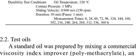 Durability Test Conditions Download Table