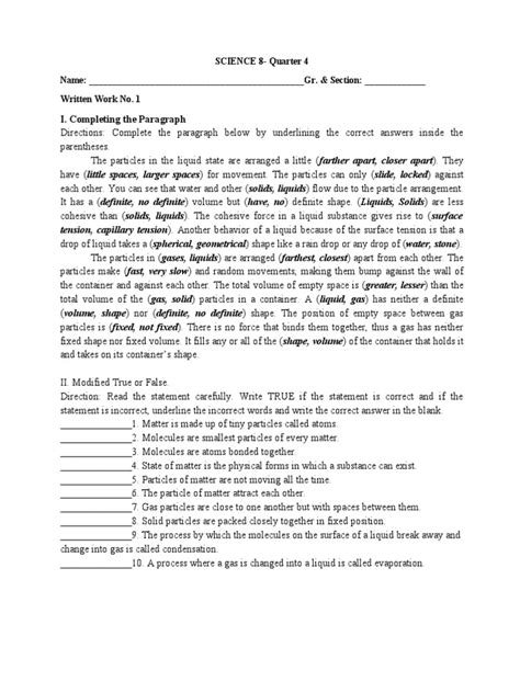 Science 8 Q3 Pdf Matter Atoms