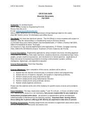 Comprehensive Guide To Discrete Math Structures CECS 310 01 Course Hero