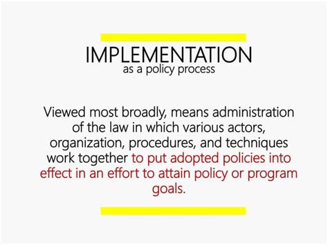 Public Policy Implementation Pptx