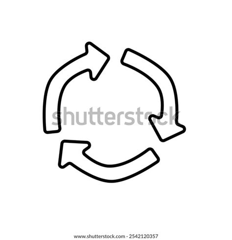 Iteration Outlined Style Iterative Load Icon Stock Vector Royalty Free