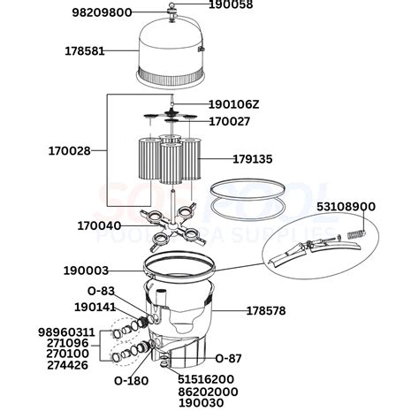 Pentair Clean And Clear Filter Parts Kit Complete Air Relief Valve A