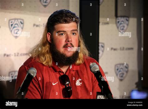 Hollywood Ca 24th July 2019 Washington State Offensive Lineman Liam Ryan During The Pac 12