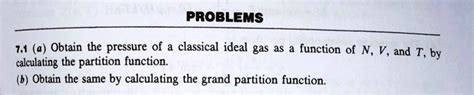 Solved Problems Calculating The Partition Function B Obtain The