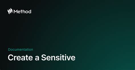 Create A Sensitive Method Api Docs