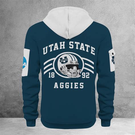 Utah State Aggies 3d Half Zip Hoodie Nousty