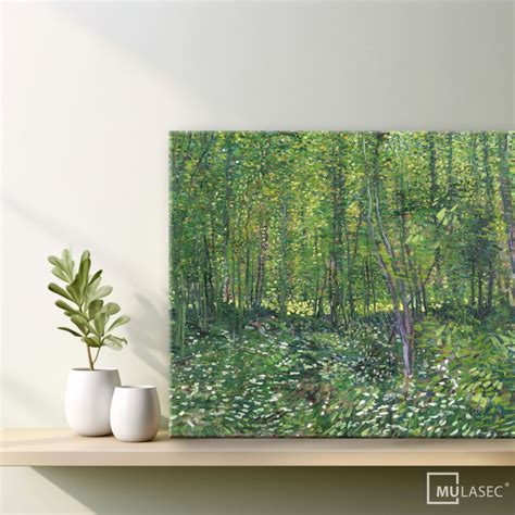 반 고흐 나무와 덤불 풍경화 감성 인테리어 액자 고급 목화솜 캔버스 뮤라섹