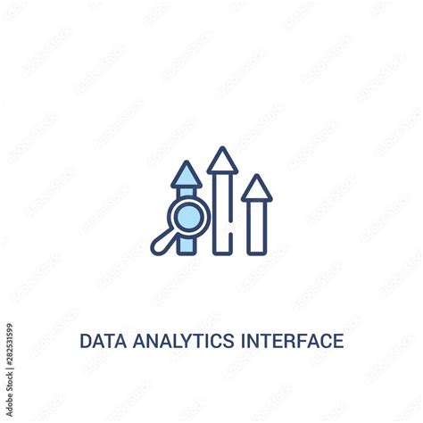 Data Analytics Interface Concept 2 Colored Icon Simple Line Element