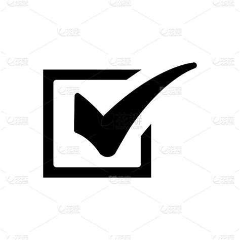 检查标记图标平面矢量模板设计潮流素材 花瓣网