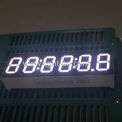 pure green 0 36 6 digit 7 segment led clock display xcommon anode for