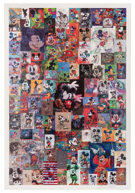 Lot Detail One Hundred Mickeys Signed Lithograph