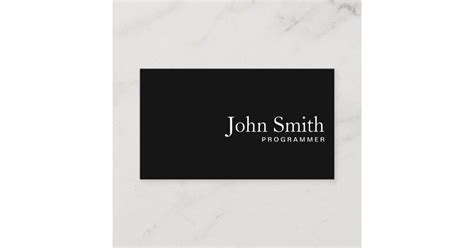 Minimalist Plain Qr Code Programmer Coder Business Card Zazzle