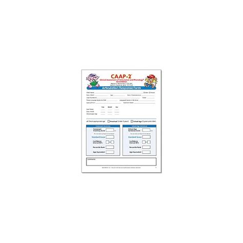 Caap 2 Clinical Assessment Of Articulation And Phonology Second Edition