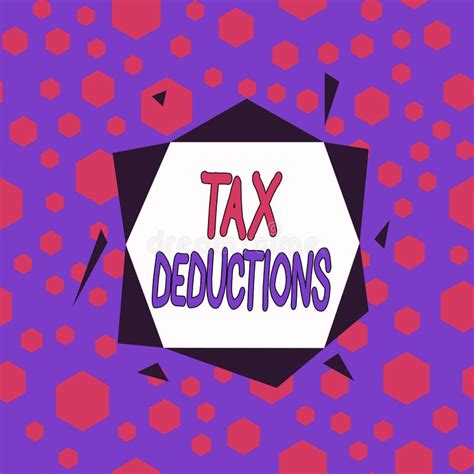 Word Writing Text Tax Deductions Business Concept For Reduction Income