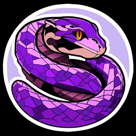 Ilustração Em Vetor Adesivo Python Ametistina Esfrega Python Vetor