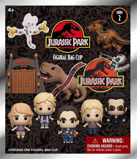 Jurassic Park 3d Figural Foam Bag Clip Series 2 Jurassic Park Mystery